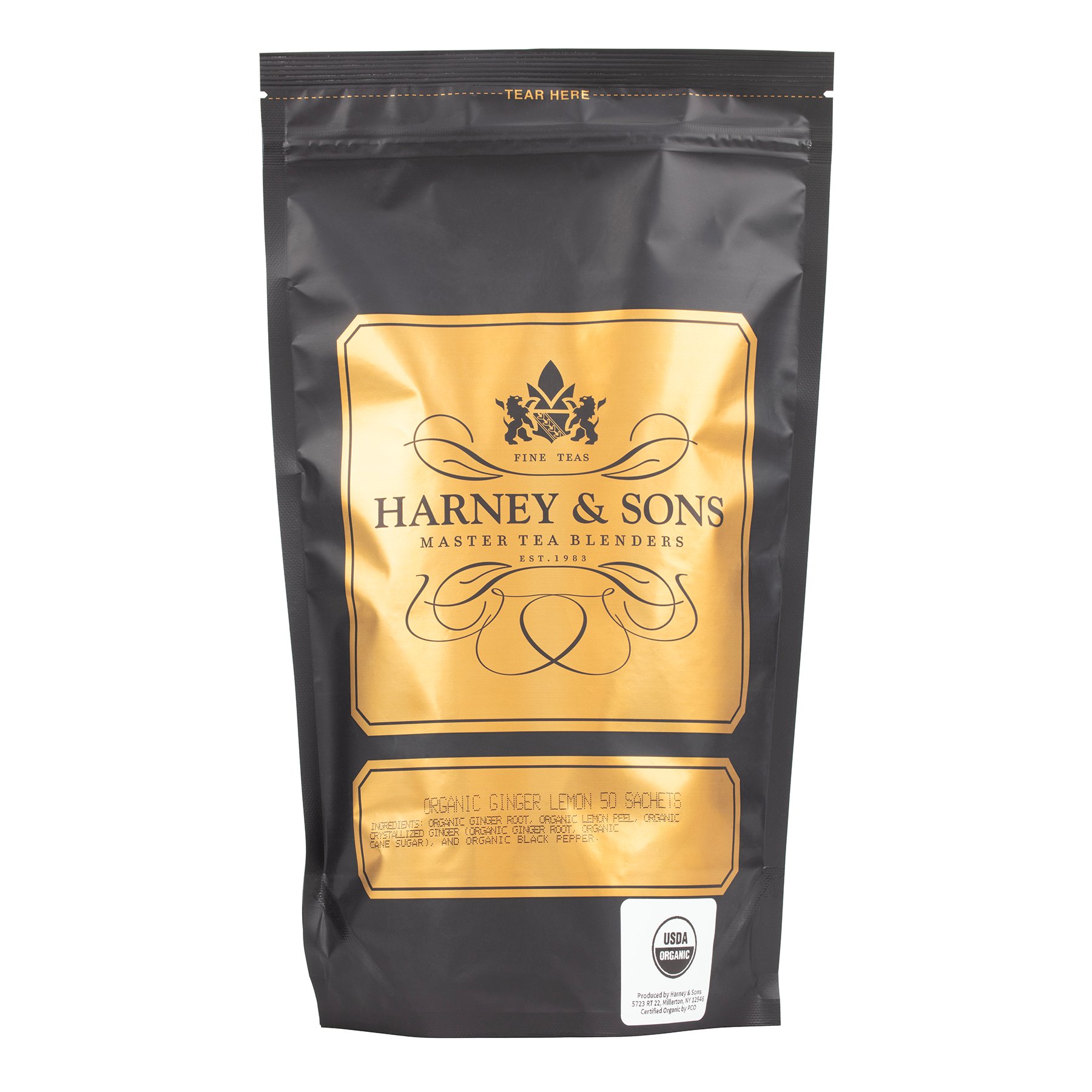 Organic Ginger Lemon, Bag of 50 Sachets